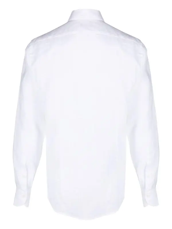 DEPERLU Linen Button-down Shirt - White