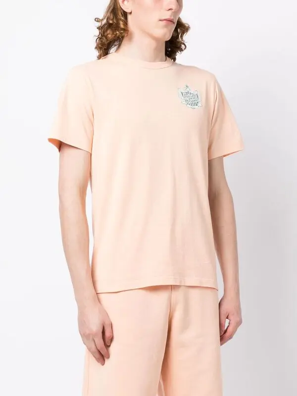 Maison Kitsuné Logo-print Cotton T-shirt - Pink