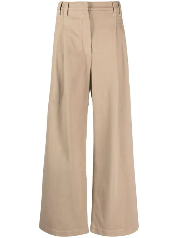 Brunello Cucinelli Wide-leg Pleated Jeans