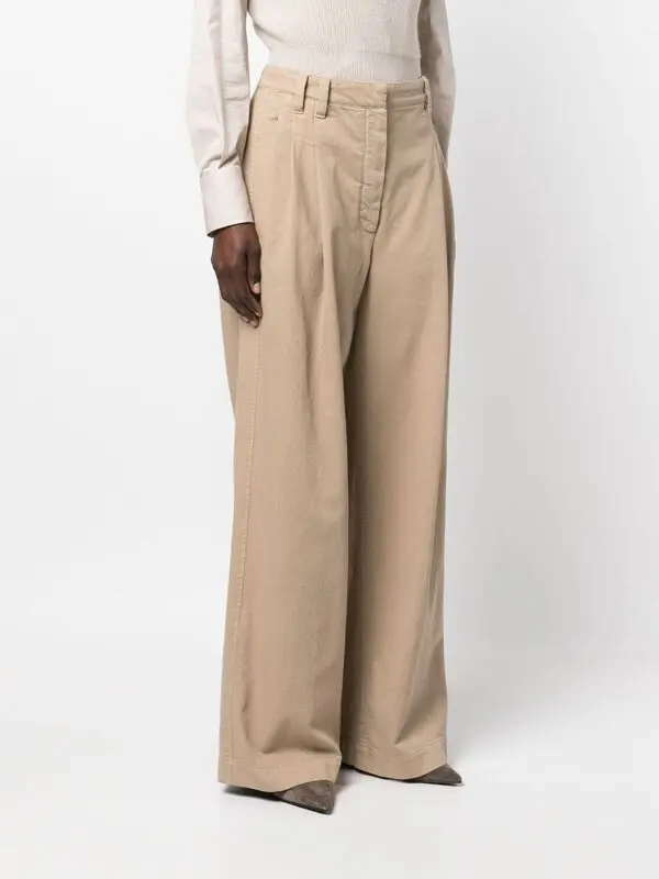 Brunello Cucinelli Wide-leg Pleated Jeans