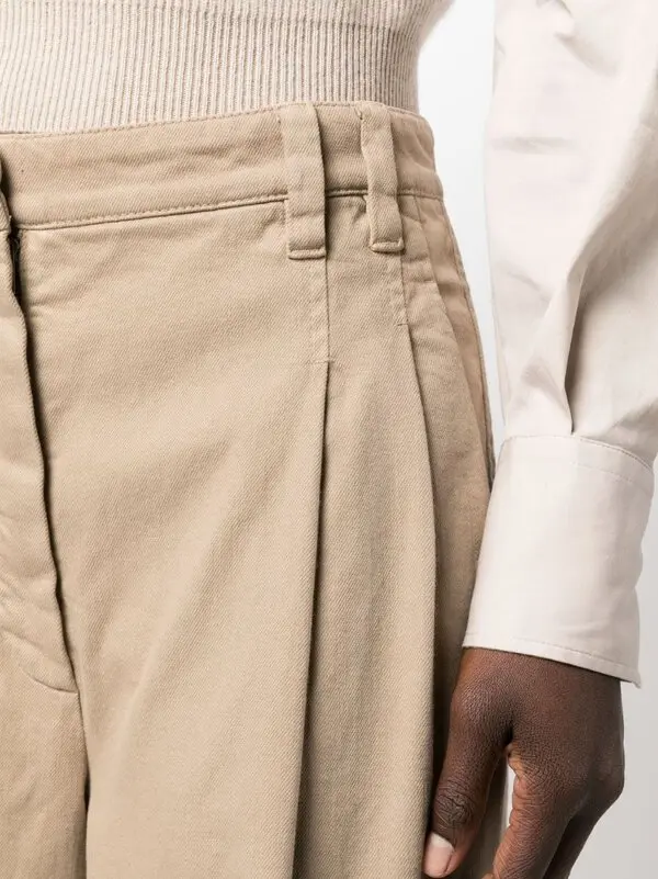 Brunello Cucinelli Wide-leg Pleated Jeans