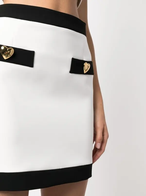 Moschino Button-detailed Fitted Skirt