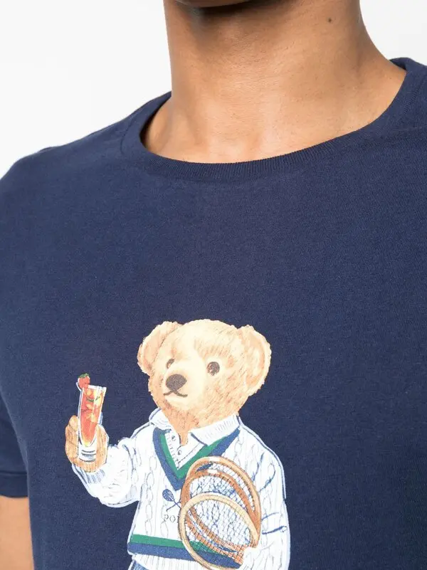 Polo Ralph Lauren Teddy Bear-print Short-seeved Cotton T-shirt
