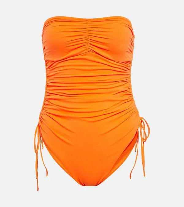 Melissa Odabash Sydney Bandeau Swimsuit - Orange