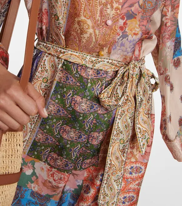 Zimmermann Devi Printed Silk Midi Dress - Multicoloured