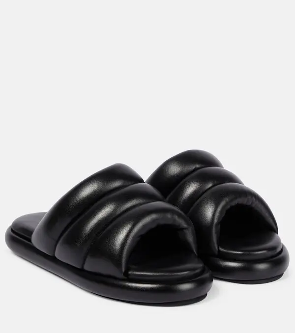 Proenza Schouler Padded Leather Slides - Black