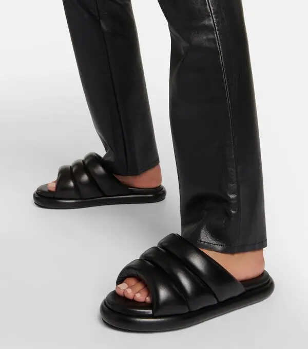 Proenza Schouler Padded Leather Slides - Black
