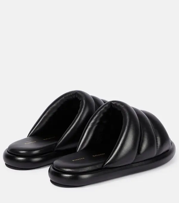 Proenza Schouler Padded Leather Slides - Black