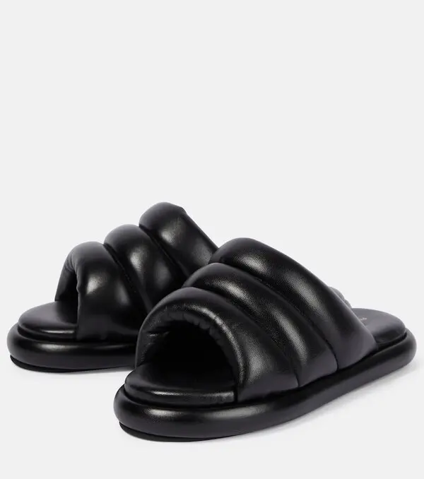 Proenza Schouler Padded Leather Slides - Black
