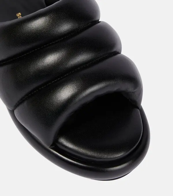 Proenza Schouler Padded Leather Slides - Black