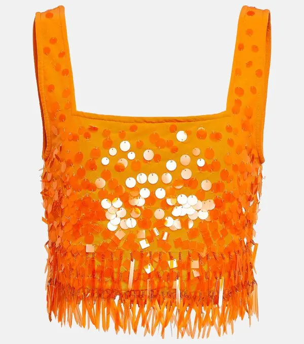 Staud Sequined Crop Top