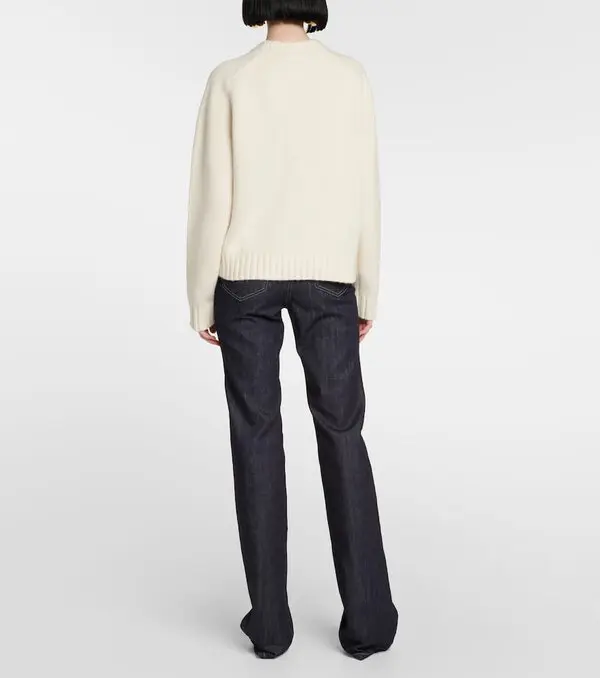 Khaite Mae Cashmere Sweater - White