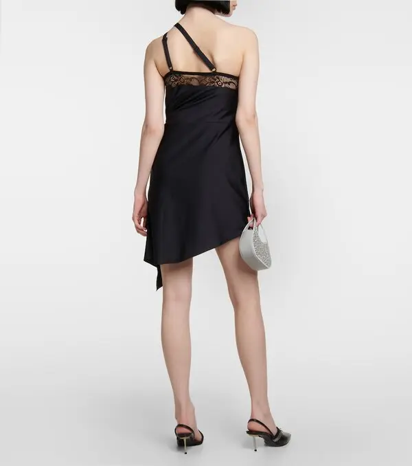 Coperni One-shoulder Cutout Mini Dress - Black