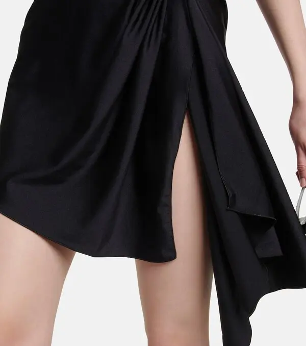 Coperni One-shoulder Cutout Mini Dress - Black
