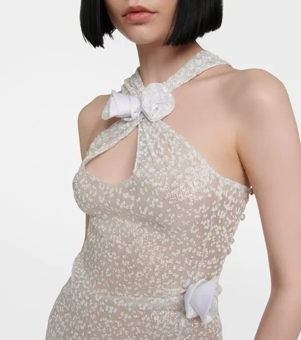 Coperni Embellished Halterneck Mini Dress