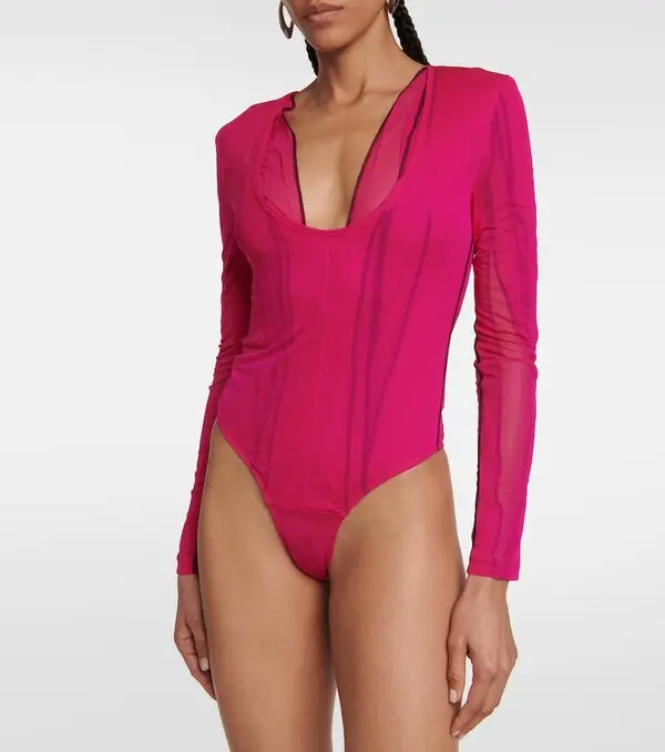 Y/project Semi-sheer Bodysuit - Pink