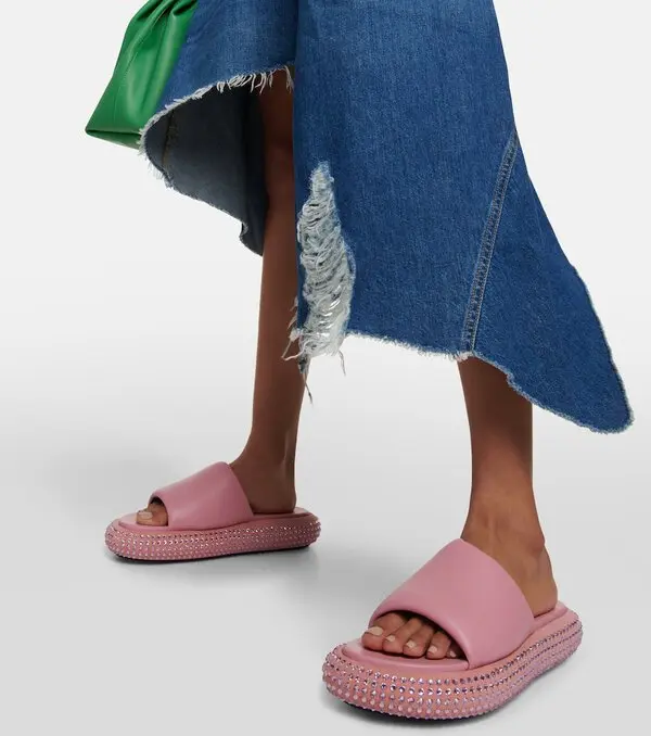 JW Anderson Embellished Leather Platform Sandals