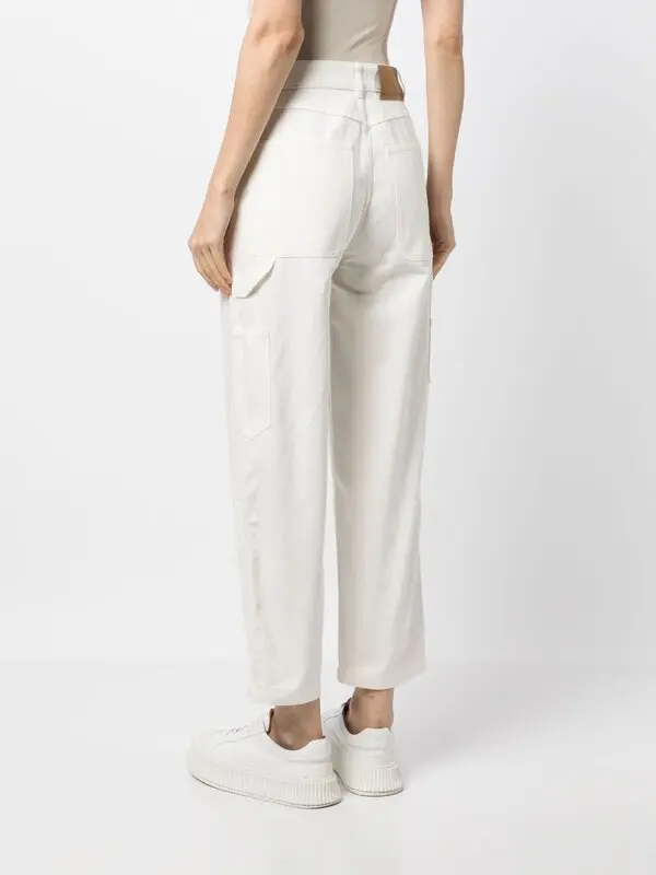 Maison Kitsuné Cropped Straight-leg Jeans