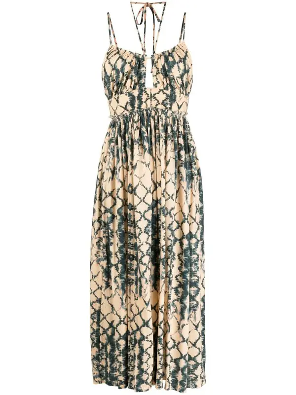 Ulla Johnson Freya Halterneck Midi Dress - Yellow
