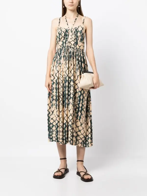 Ulla Johnson Freya Halterneck Midi Dress - Yellow