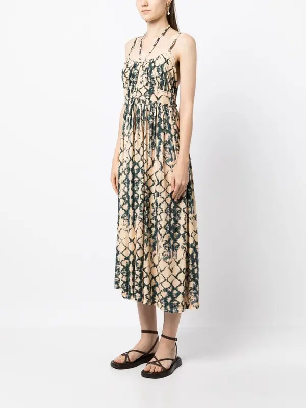 Ulla Johnson Freya Halterneck Midi Dress - Yellow