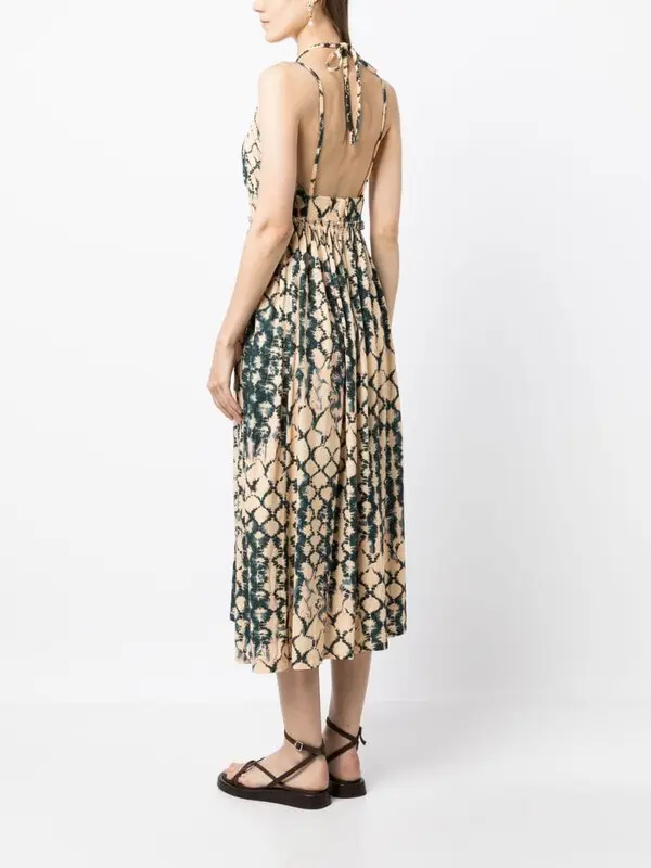 Ulla Johnson Freya Halterneck Midi Dress - Yellow