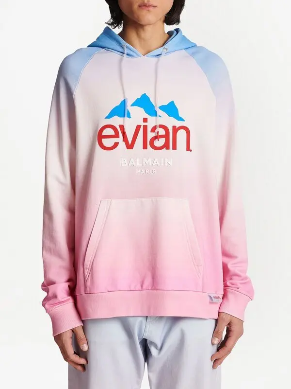 Balmain X Evian Gradient-effect Hoodie