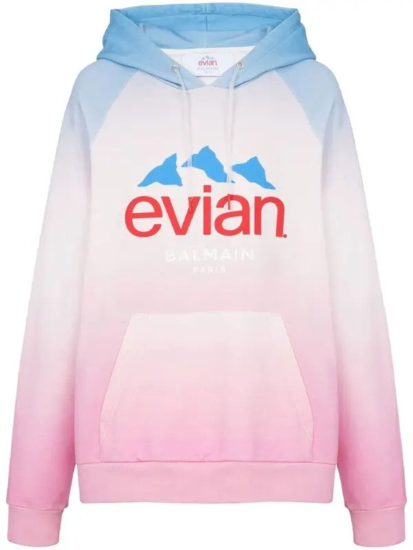 Balmain X Evian Gradient-effect Oversized Hoodie