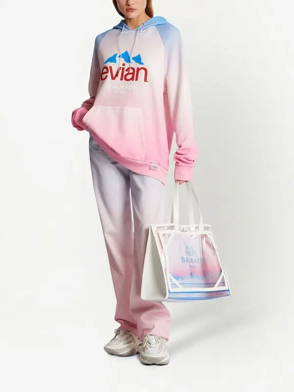 Balmain X Evian Gradient-effect Oversized Hoodie