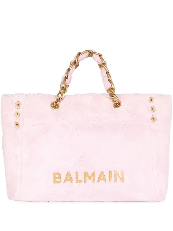 Balmain Fluffy Logo Tote Bag