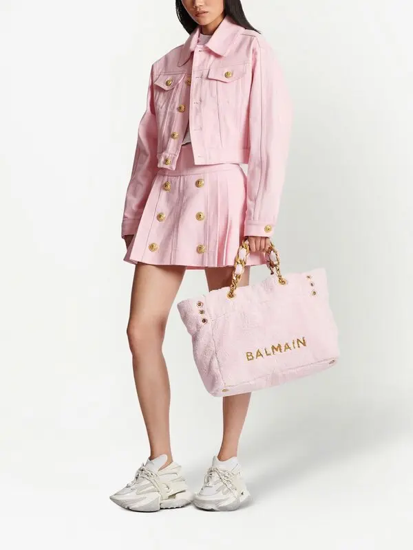 Balmain Fluffy Logo Tote Bag