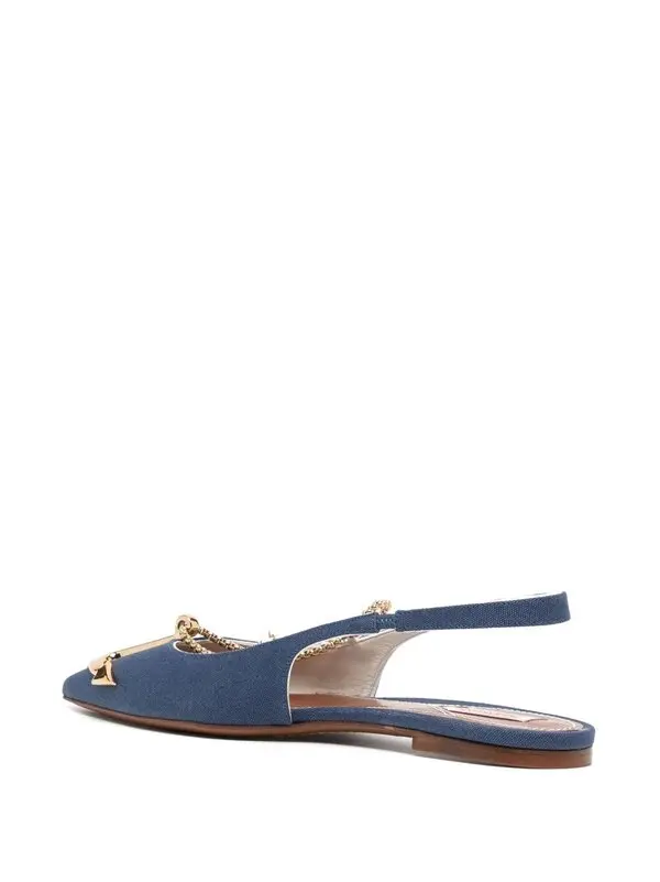 Zimmermann Overboard Slingback Flat Sandals