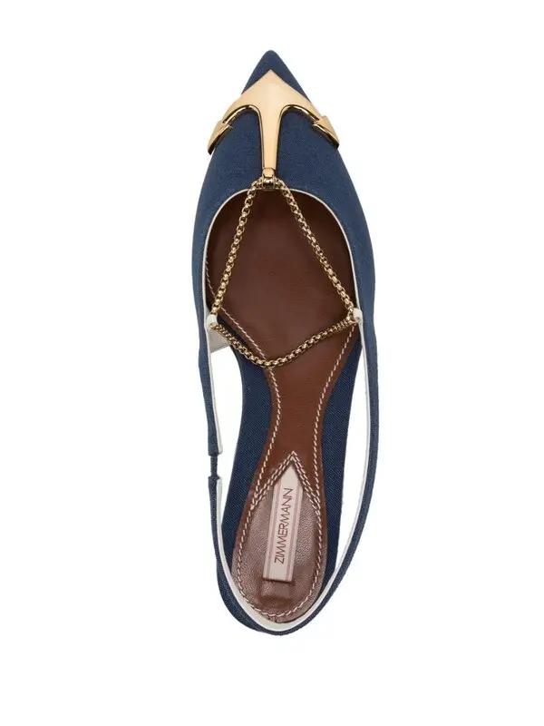 Zimmermann Overboard Slingback Flat Sandals