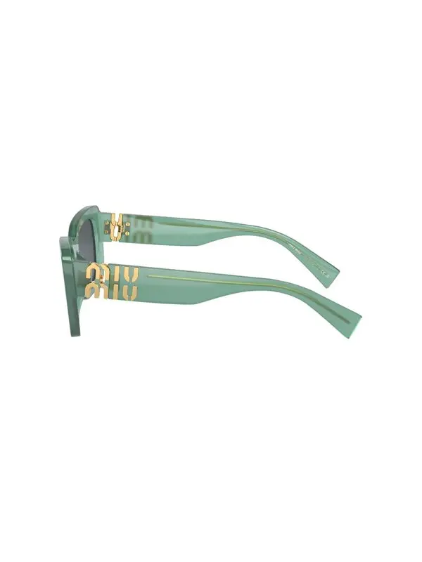 Miu Miu Rectangle-frame Sunglasses - Green
