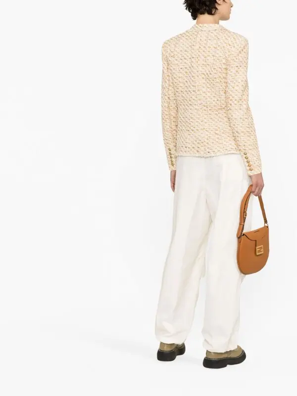 Balmain Double-breasted Tweed Blazer - Neutrals