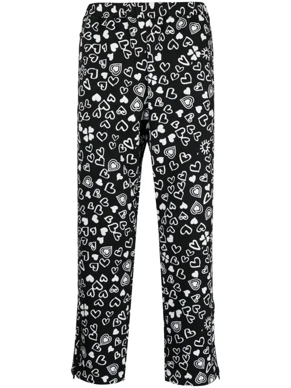 Comme Des Garçons Heart-print Trousers