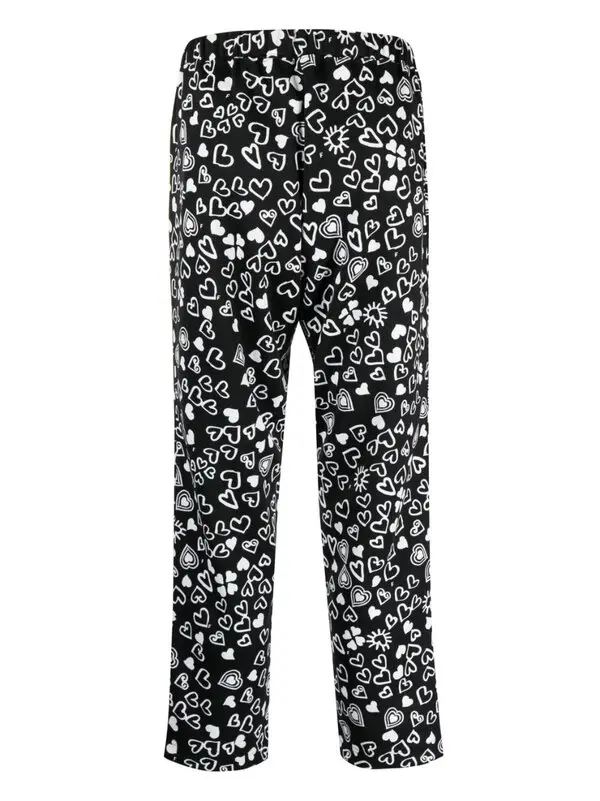 Comme Des Garçons Heart-print Trousers