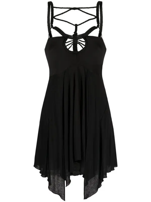 Isabel Marant Étoile Diana Macramé-trim Minidress - Black