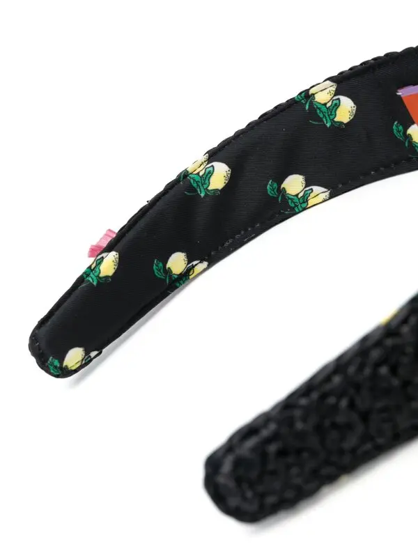 La DoubleJ Halo Raffia Hairband - Black