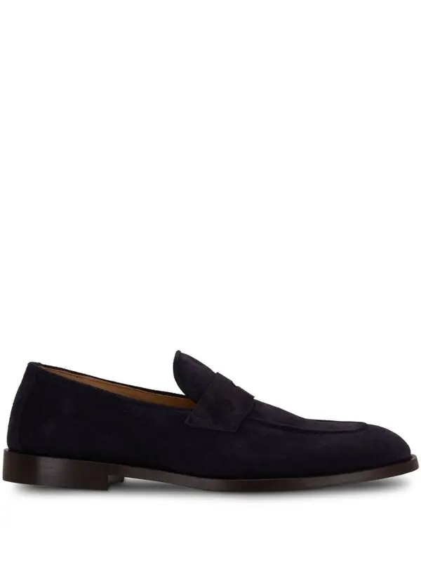 Brunello Cucinelli Penny-slot Suede Loafers