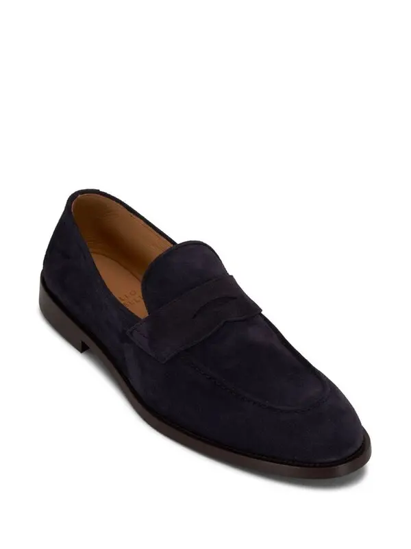 Brunello Cucinelli Penny-slot Suede Loafers