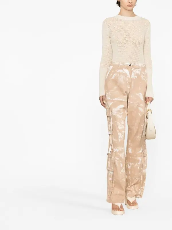 ANDREĀDAMO Faded-print Cargo Trousers