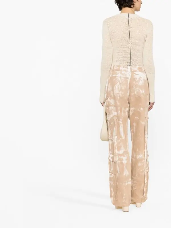ANDREĀDAMO Faded-print Cargo Trousers