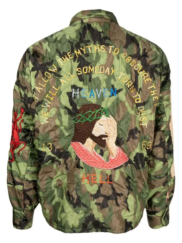SAINT MXXXXXX Embroidered Camouflage Jacket