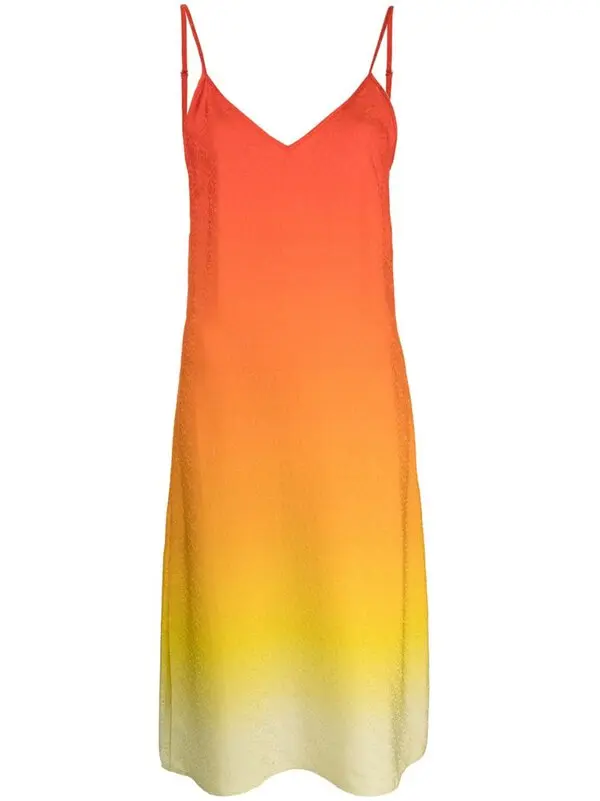 Casablanca Gradient Silk Slip Dress