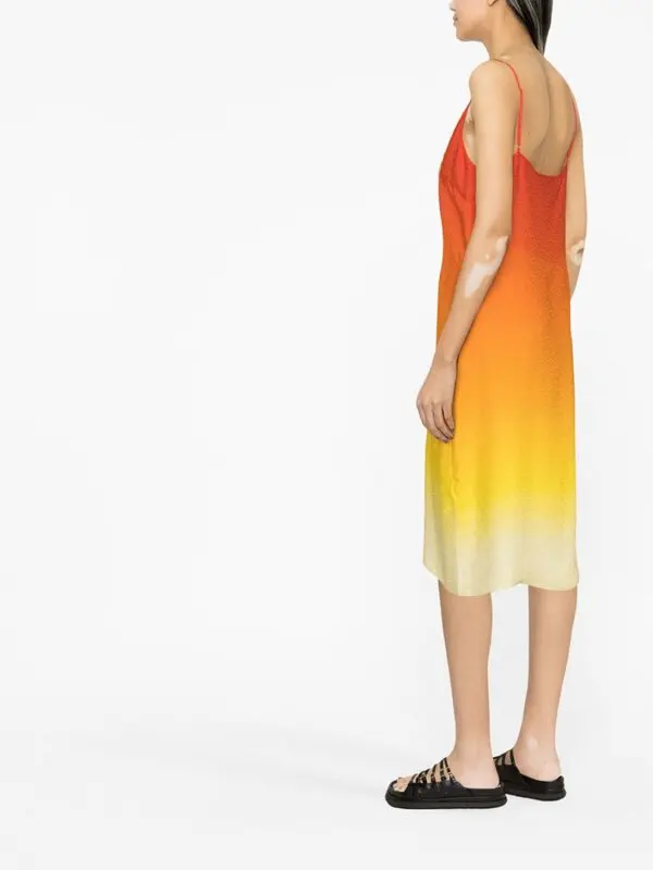 Casablanca Gradient Silk Slip Dress