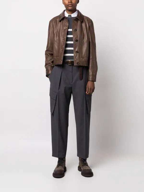 Brunello Cucinelli Drawstring Tailored Trousers - Grey