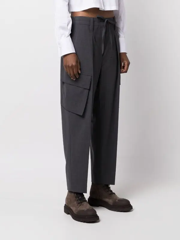 Brunello Cucinelli Drawstring Tailored Trousers - Grey