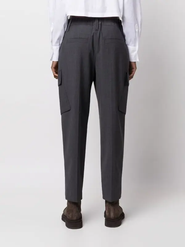 Brunello Cucinelli Drawstring Tailored Trousers - Grey