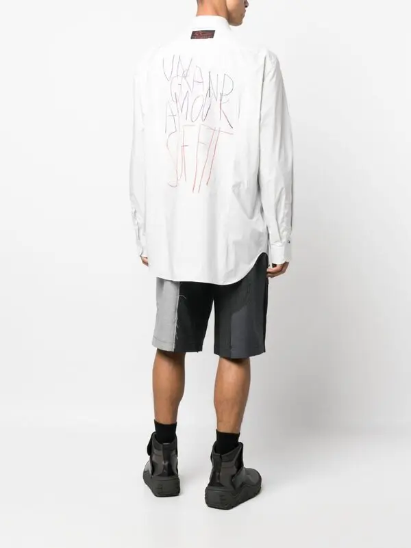 Raf Simons Slogan-print Button-up Shirt